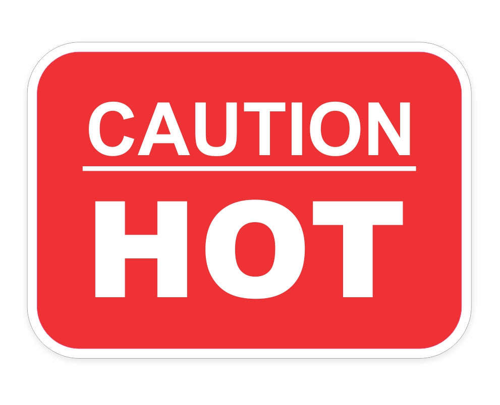 caution hot stamp