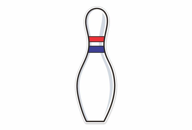 Single Bowling Pin Clipart